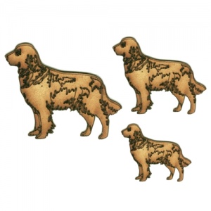 Golden Retriever MDF Wood Dog Shape for art and craft projects